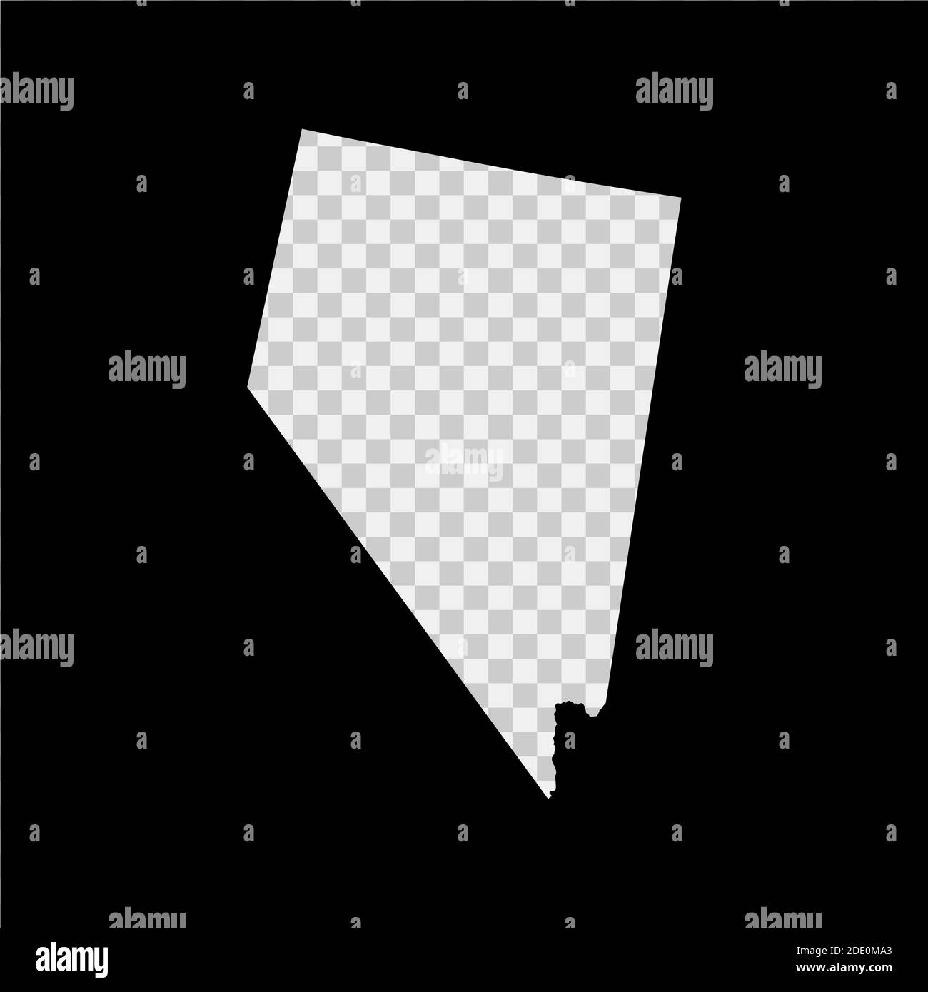 Nevada US state stencil map. Laser cutting template on transparent ...