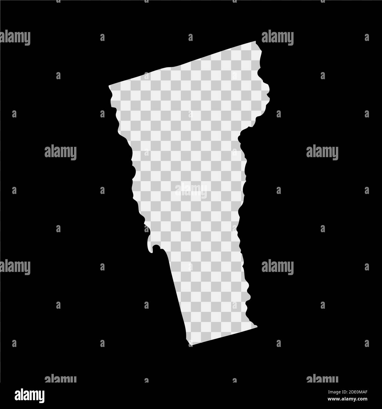 Vermont US state stencil map. Laser cutting template on transparent ...