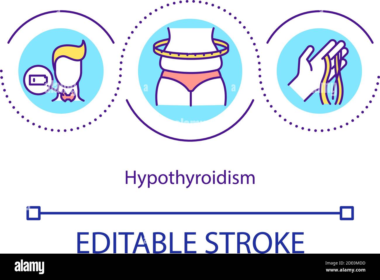 Hypothyroidism concept icon Stock Vector Image & Art - Alamy