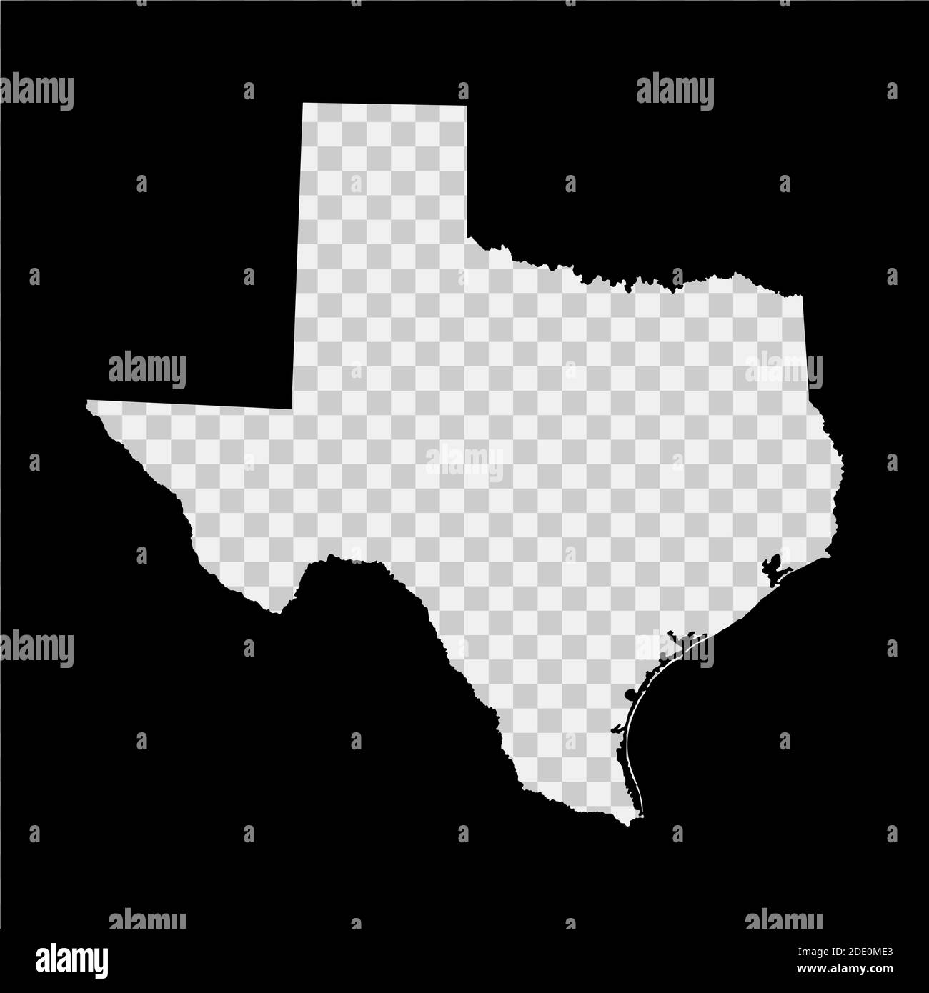 Texas US state stencil map. Laser cutting template on transparent ...