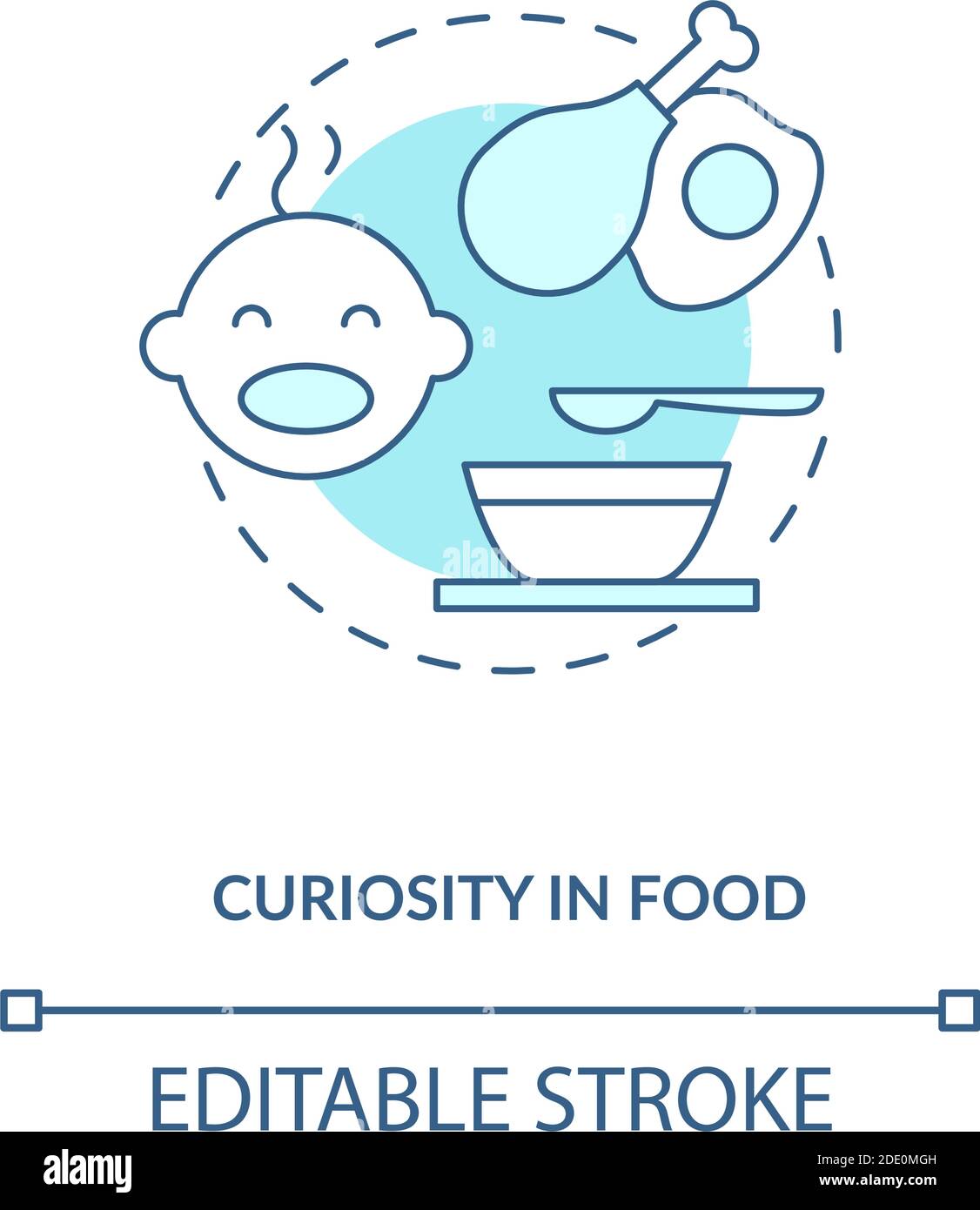 Curiosity in food concept icon Stock Vector Image & Art - Alamy