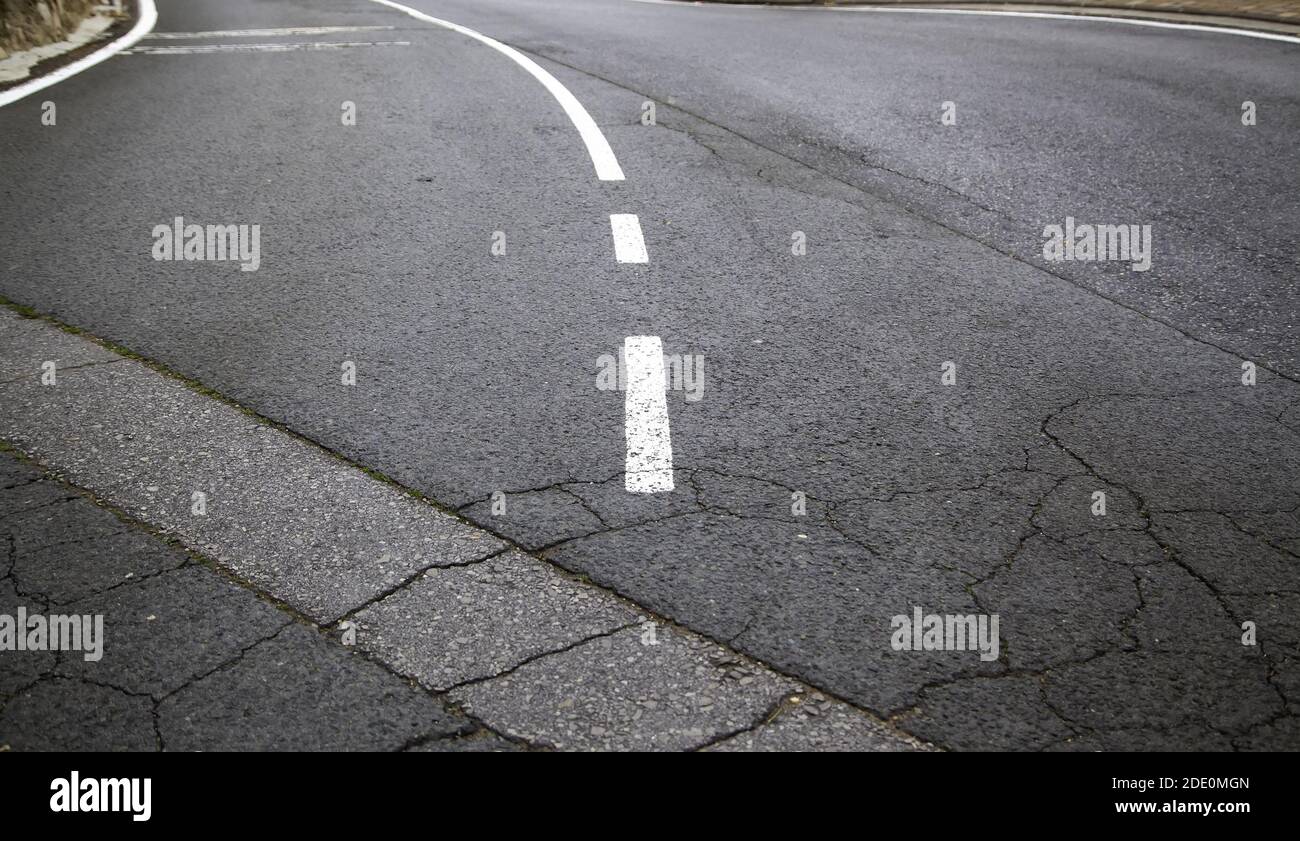 Detail road texture, vehicle and travel, road safety Stock Photo - Alamy