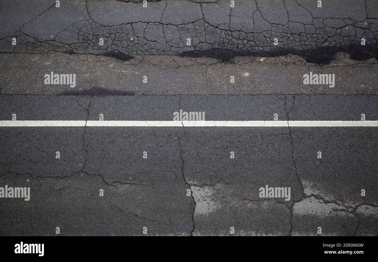 Detail road texture, vehicle and travel, road safety Stock Photo - Alamy