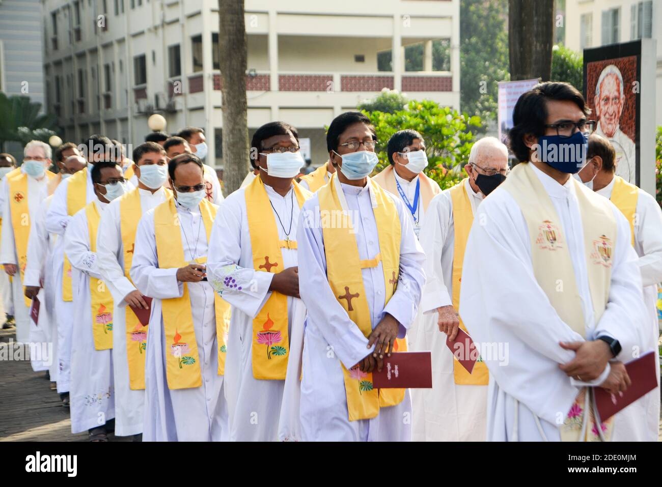 Dhaka, Bangladesh. 27th Nov, 2020. Catholic fathers in a procession ...