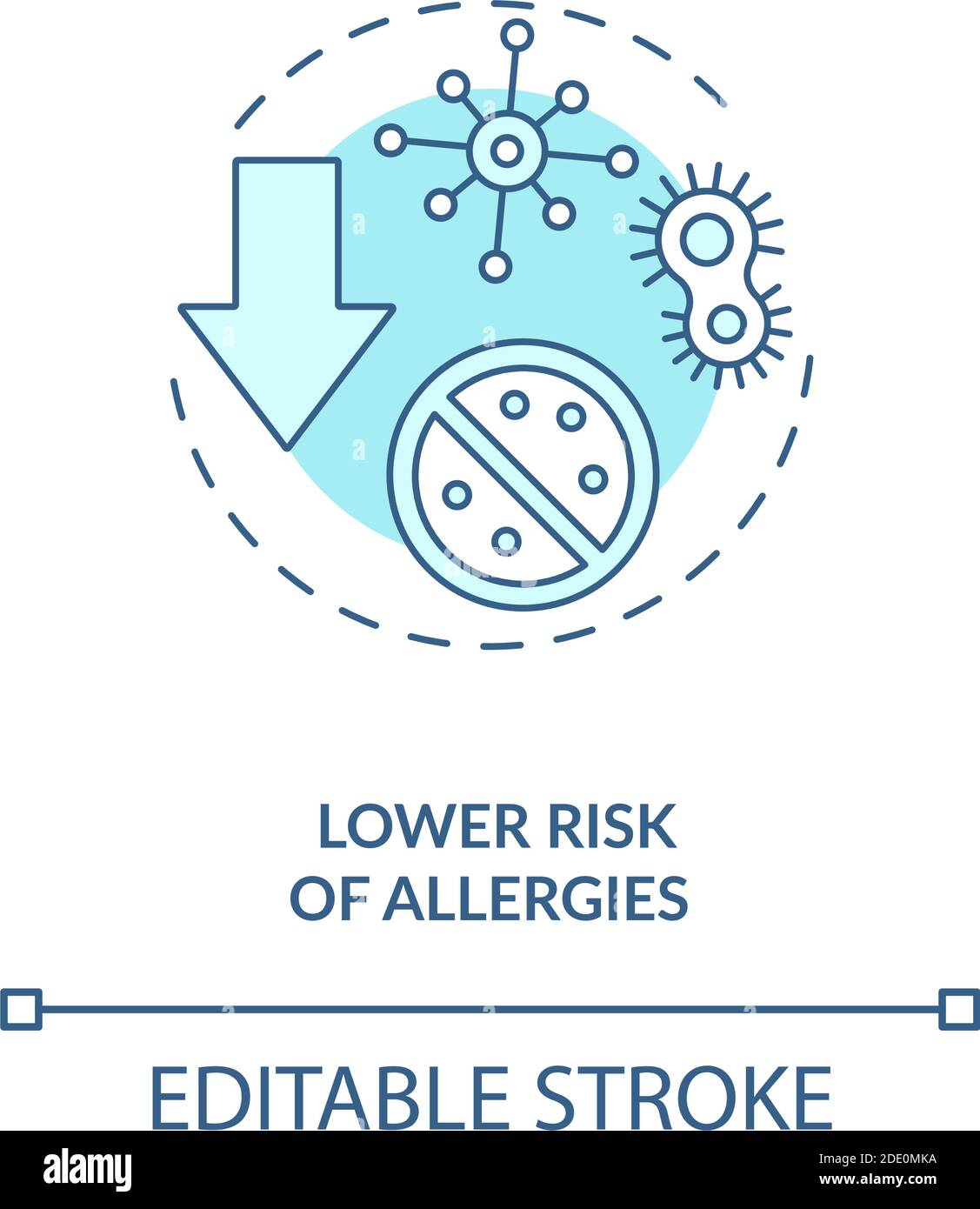 Lower risk of allergies concept icon Stock Vector Image & Art - Alamy