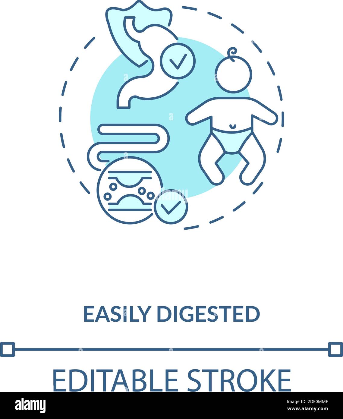 Easily digested concept icon Stock Vector Image & Art - Alamy