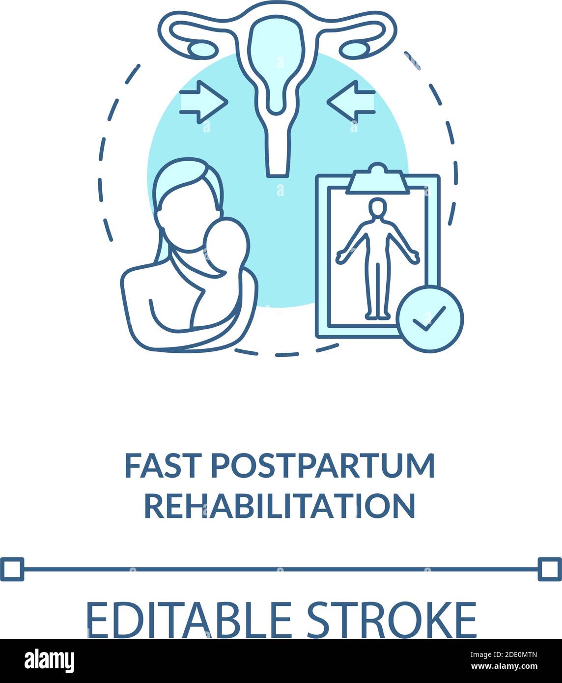 Fast postpartum rehabilitation concept icon Stock Vector Image & Art ...