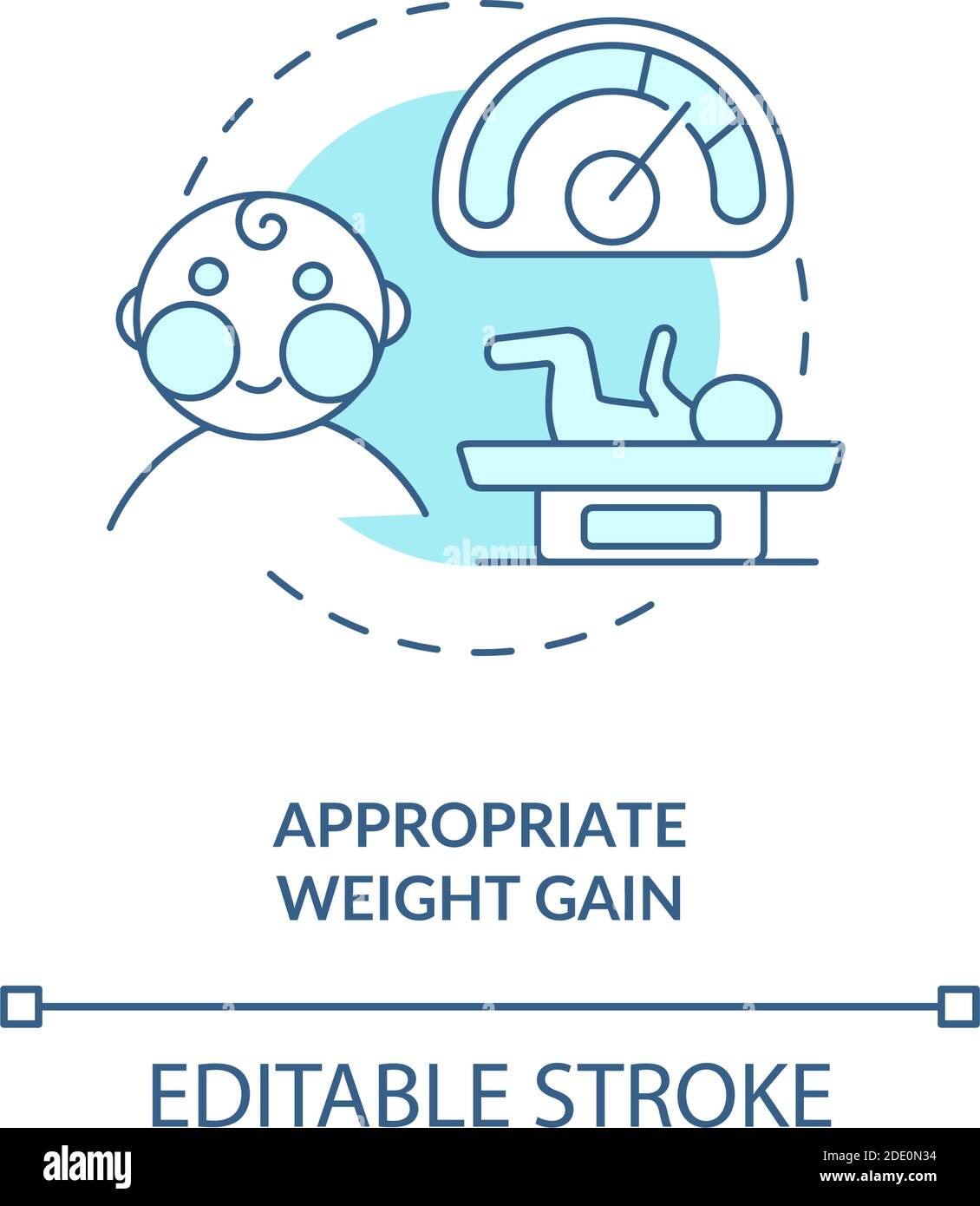 Appropriate weight gain concept icon Stock Vector Image & Art - Alamy