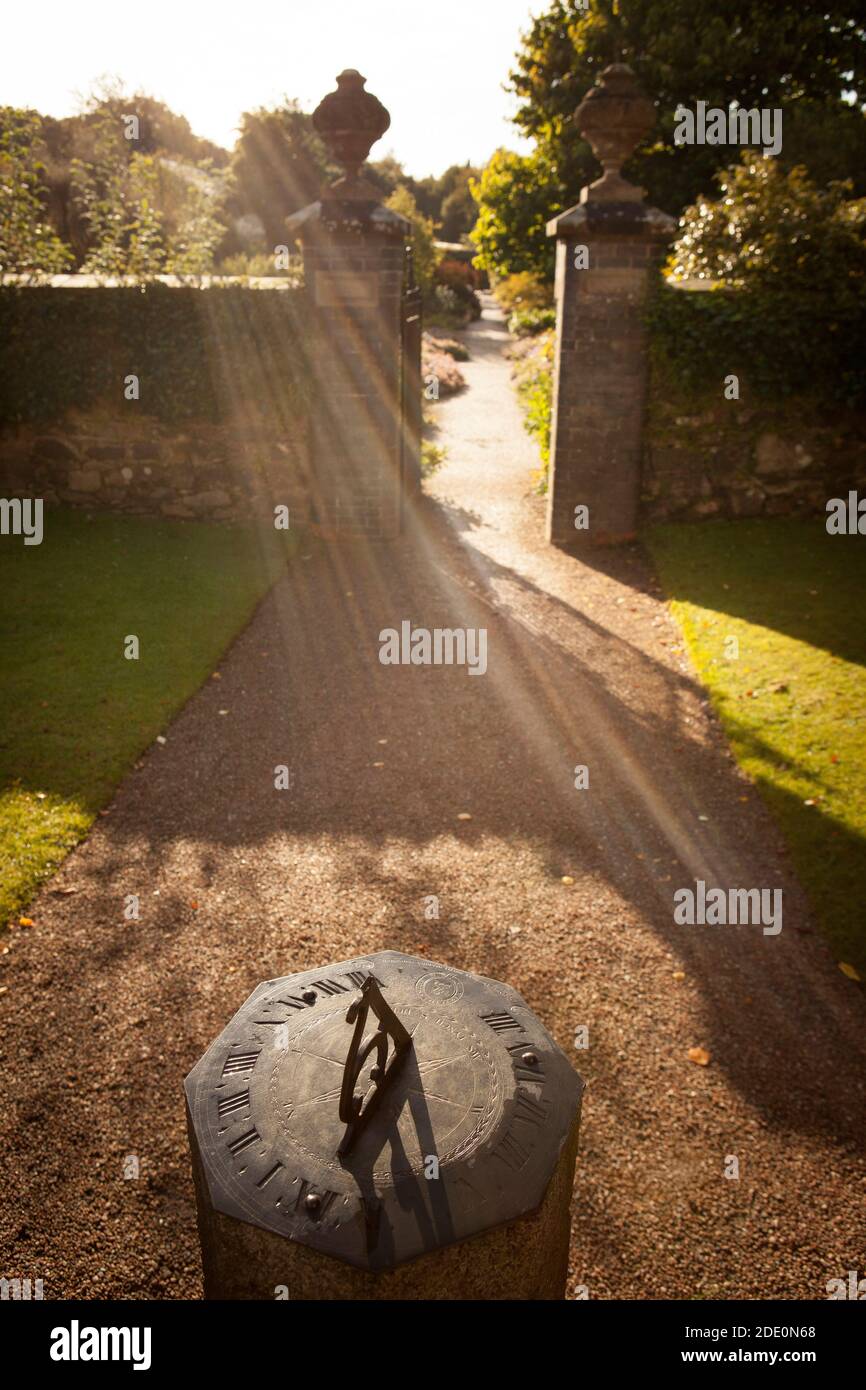 Sun Dial at Rowallane gardens, Saintfield, Co. Down, northern Ireland ...