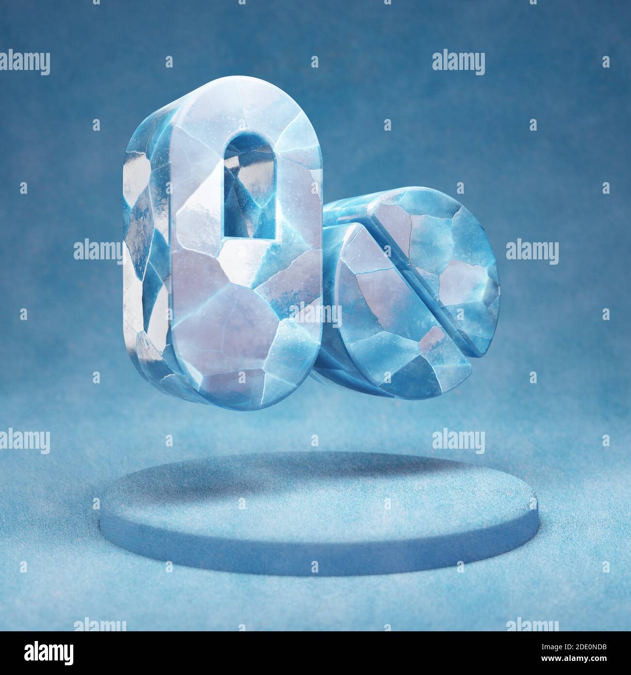 Pills icon. Cracked blue Ice Pills symbol on blue snow podium. Social ...