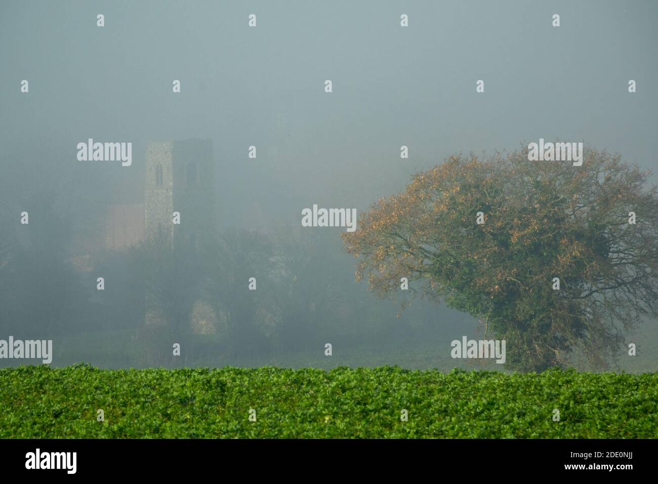 Church in mist hi-res stock photography and images - Alamy