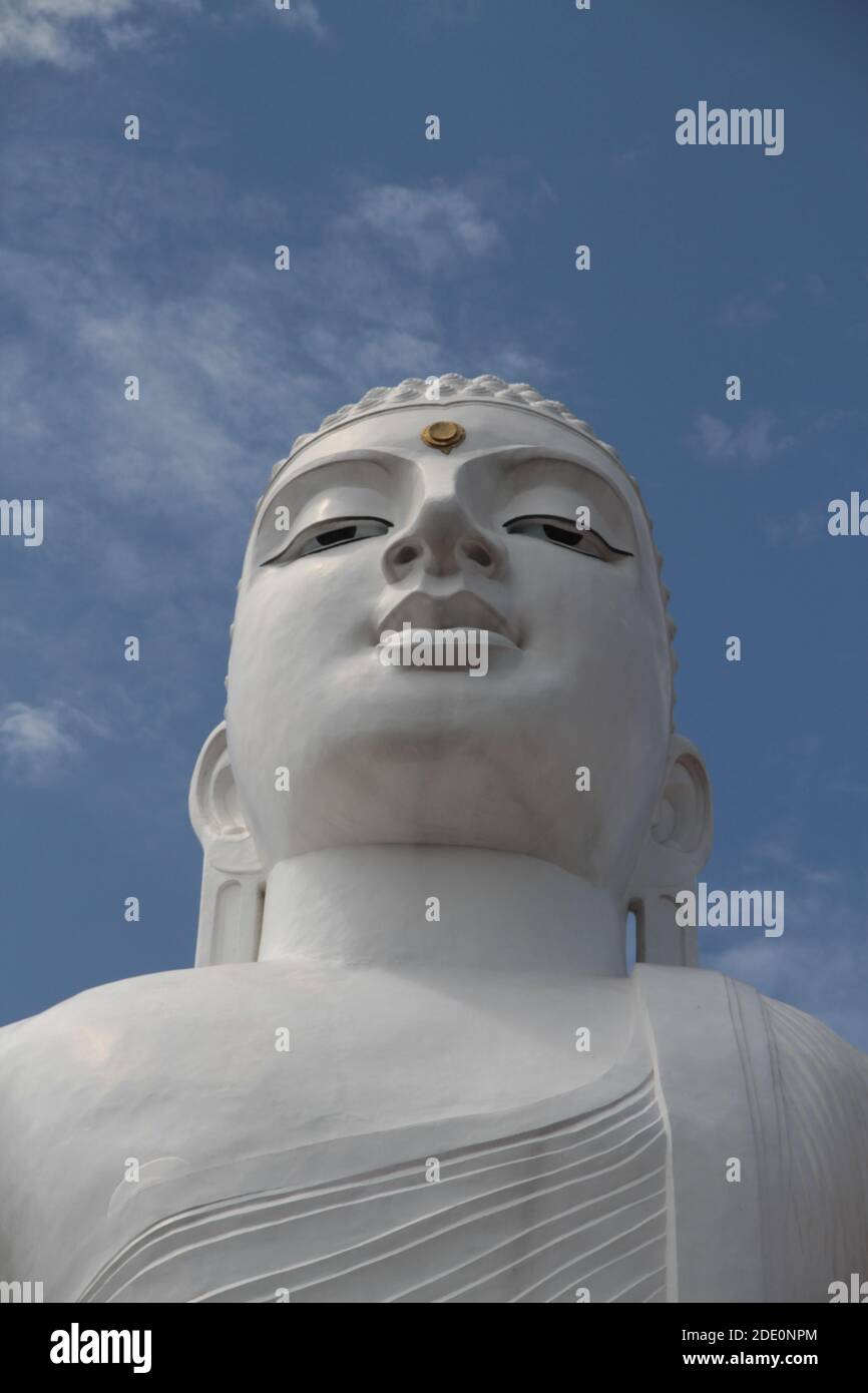 A low angle view of the Bahirawakanda Vihara Buddha Statue in Kandy Sri ...