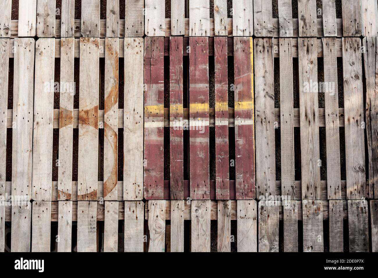 recycled old wooden pallets Stock Photo - Alamy