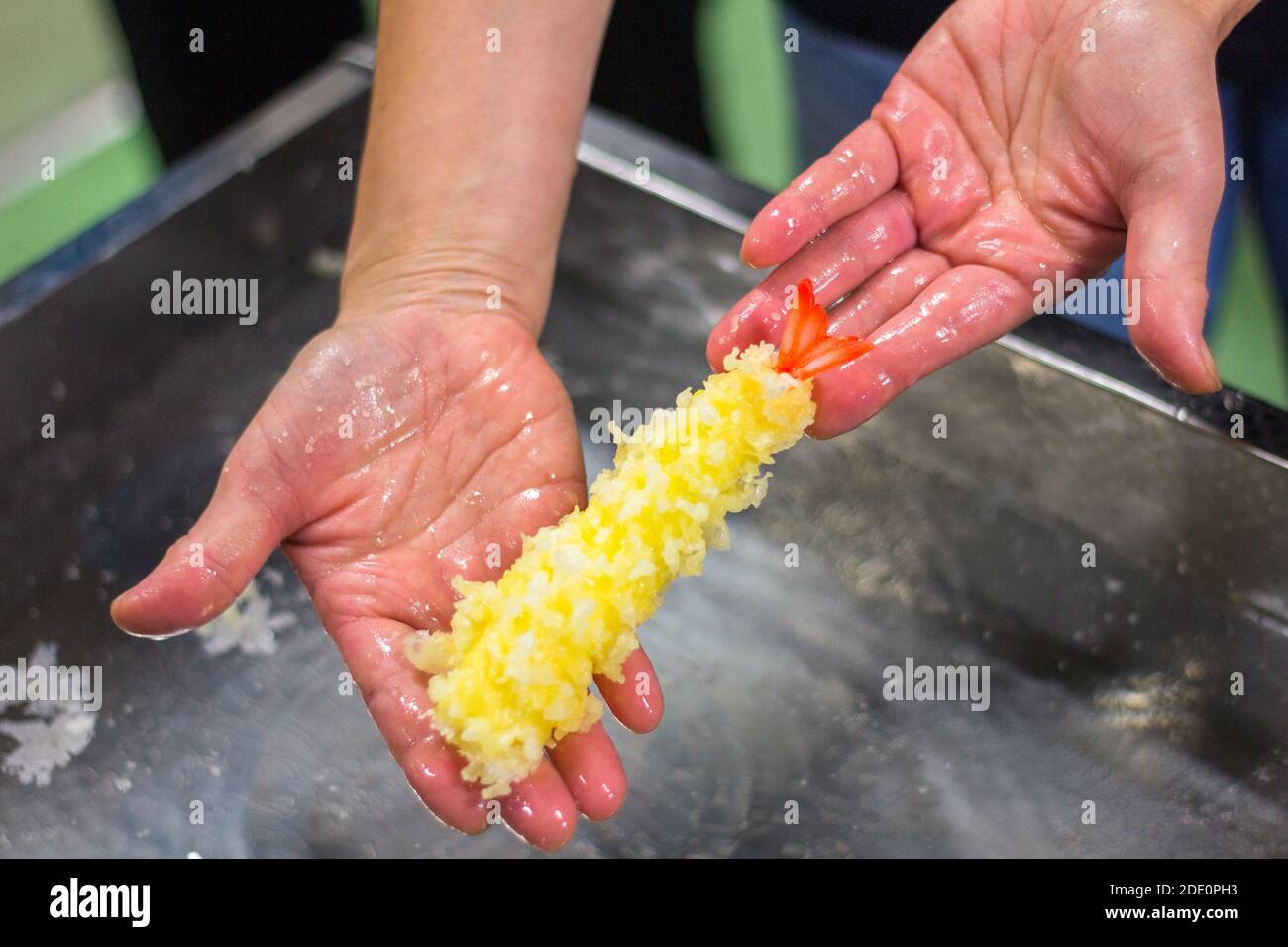 Replica of popular japanese food made of platic is made in Goju City ...