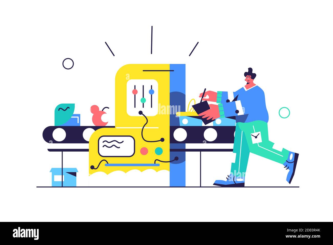 Engineering processing line icon Cut Out Stock Images & Pictures - Alamy
