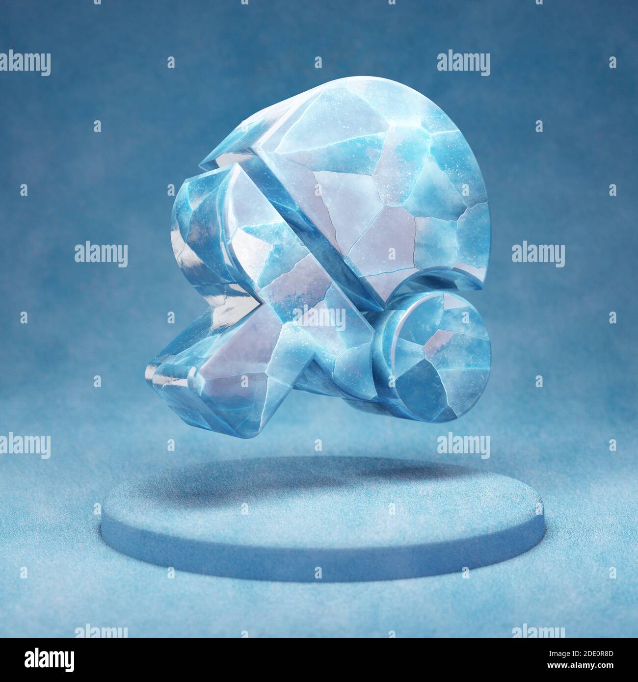 Table Tennis icon. Cracked blue Ice Table Tennis symbol on blue snow ...