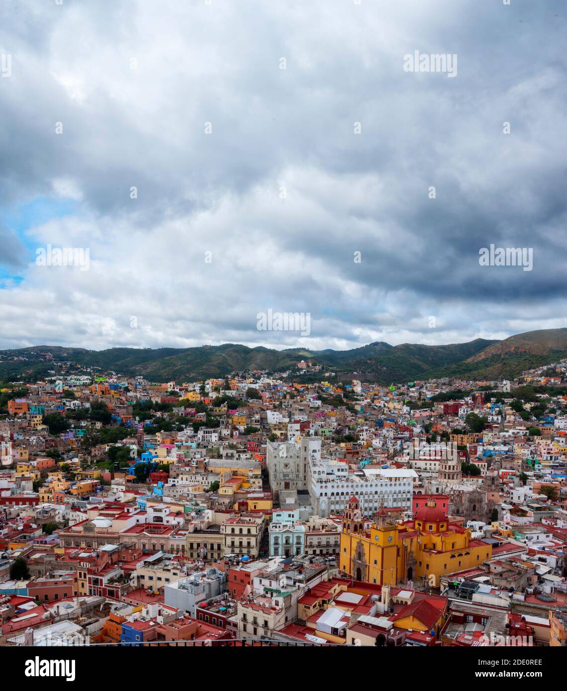 Guanajuato, Mexico - 10/18/2018: Guanajuato panoramic aerial view of ...