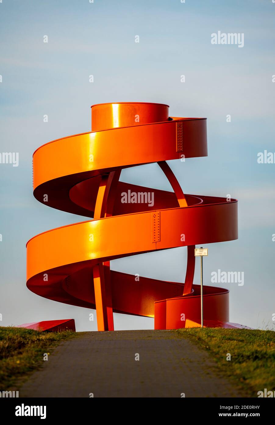 Sculpture slag heap sign, observation tower, slag heap Franz, part of ...
