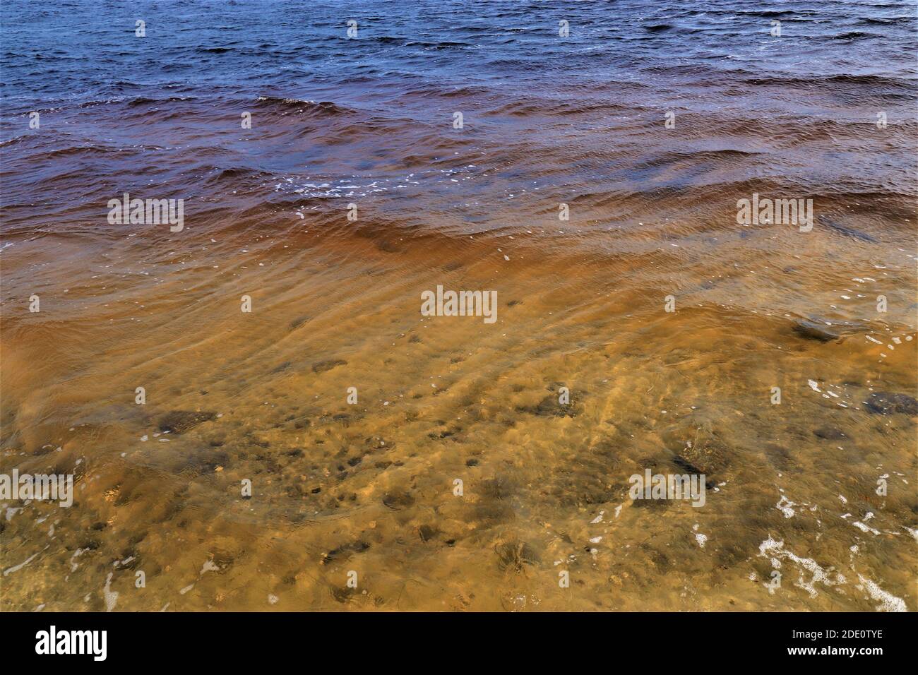 Small ocean waves splash near the coast of the Gulf of Mexico Stock ...