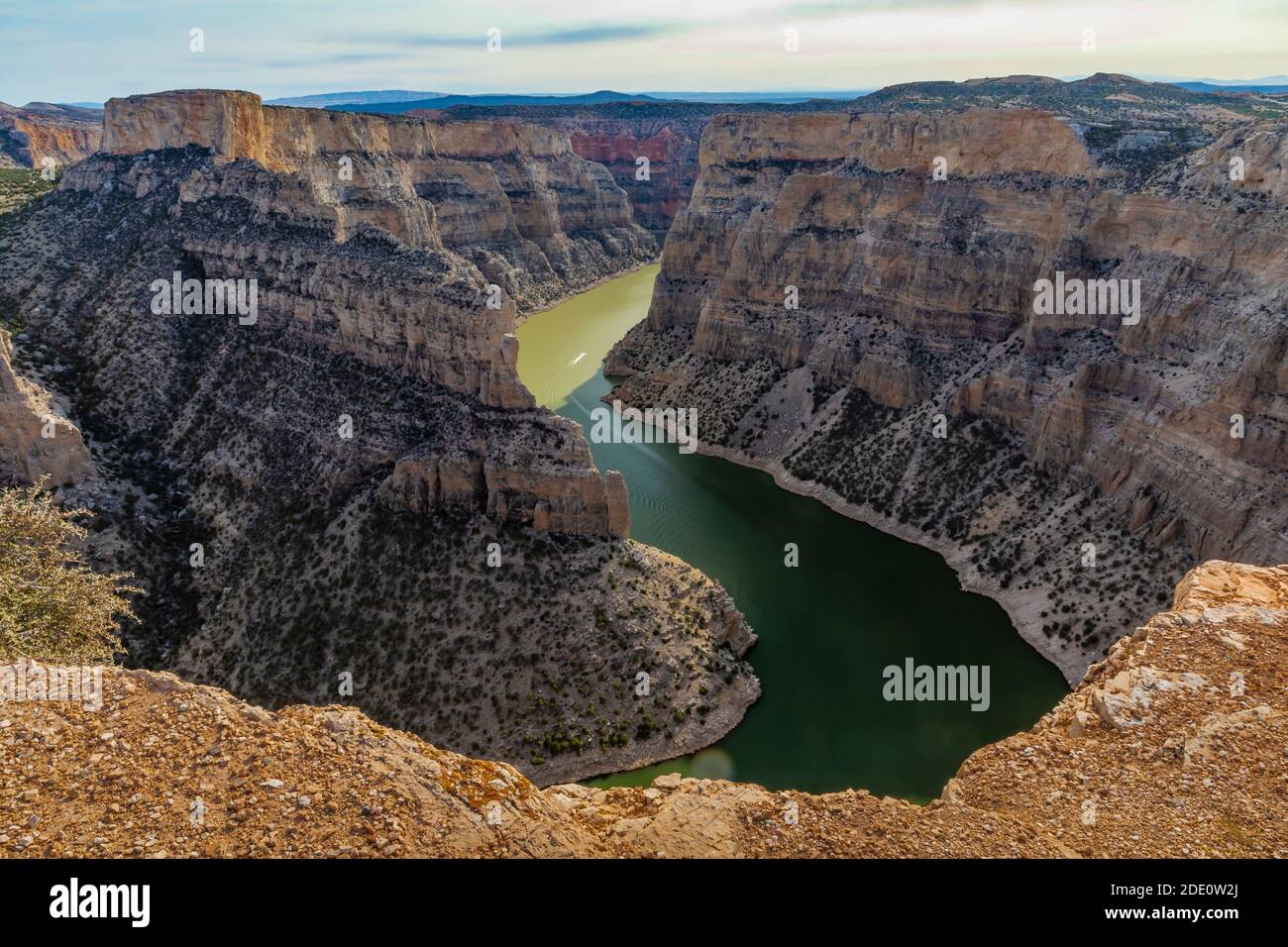 View of Bighorn Lake from Devil Canyon Overlook, Bighorn Canyon ...