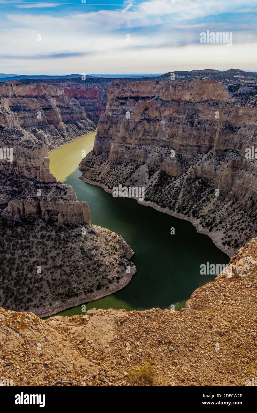 View of Bighorn Lake from Devil Canyon Overlook, Bighorn Canyon ...