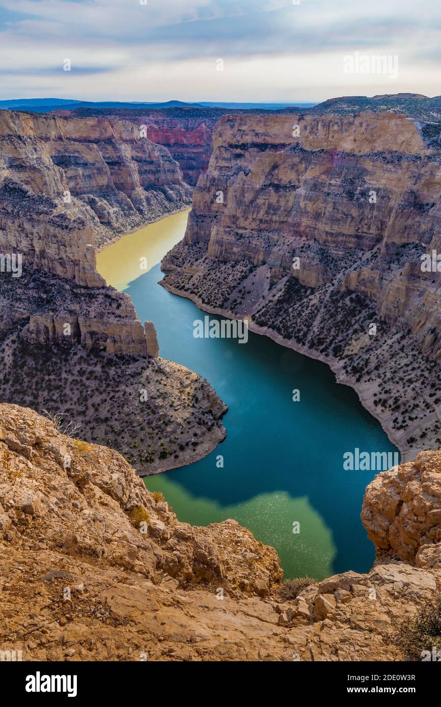 View of Bighorn Lake from Devil Canyon Overlook, Bighorn Canyon ...