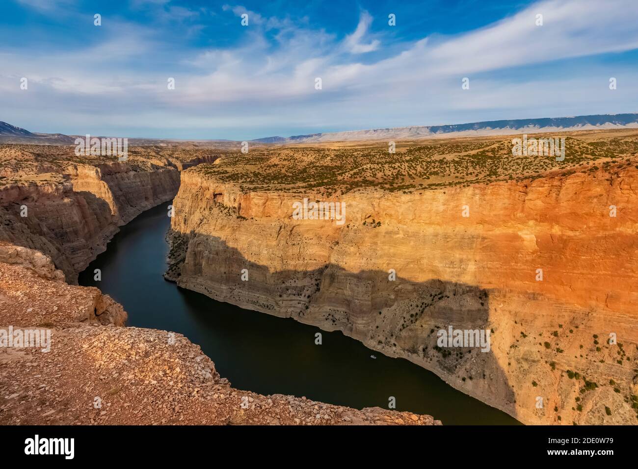 View of Bighorn Lake from Devil Canyon Overlook, Bighorn Canyon ...