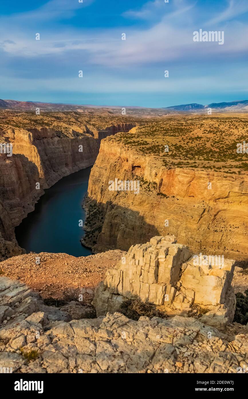 View of Bighorn Lake from Devil Canyon Overlook, Bighorn Canyon ...