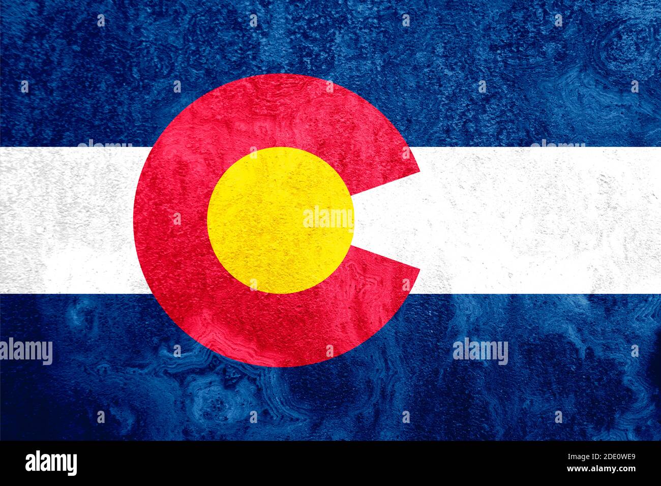Artistic rendering of the Colorado state flag with grunge texture ...