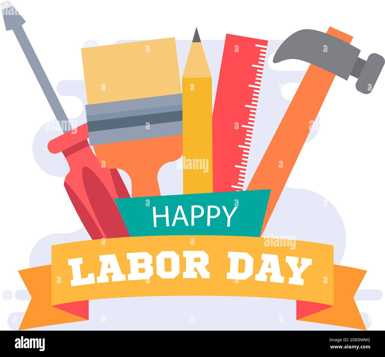 Labour day white picture mechanic worker - Vector Stock Vector Image ...