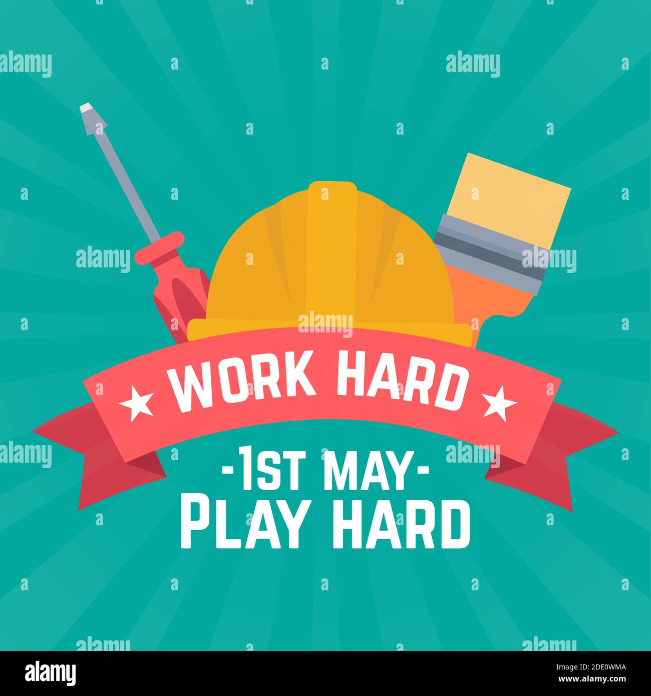 Labour day green picture work hard - Vector Stock Vector Image & Art ...