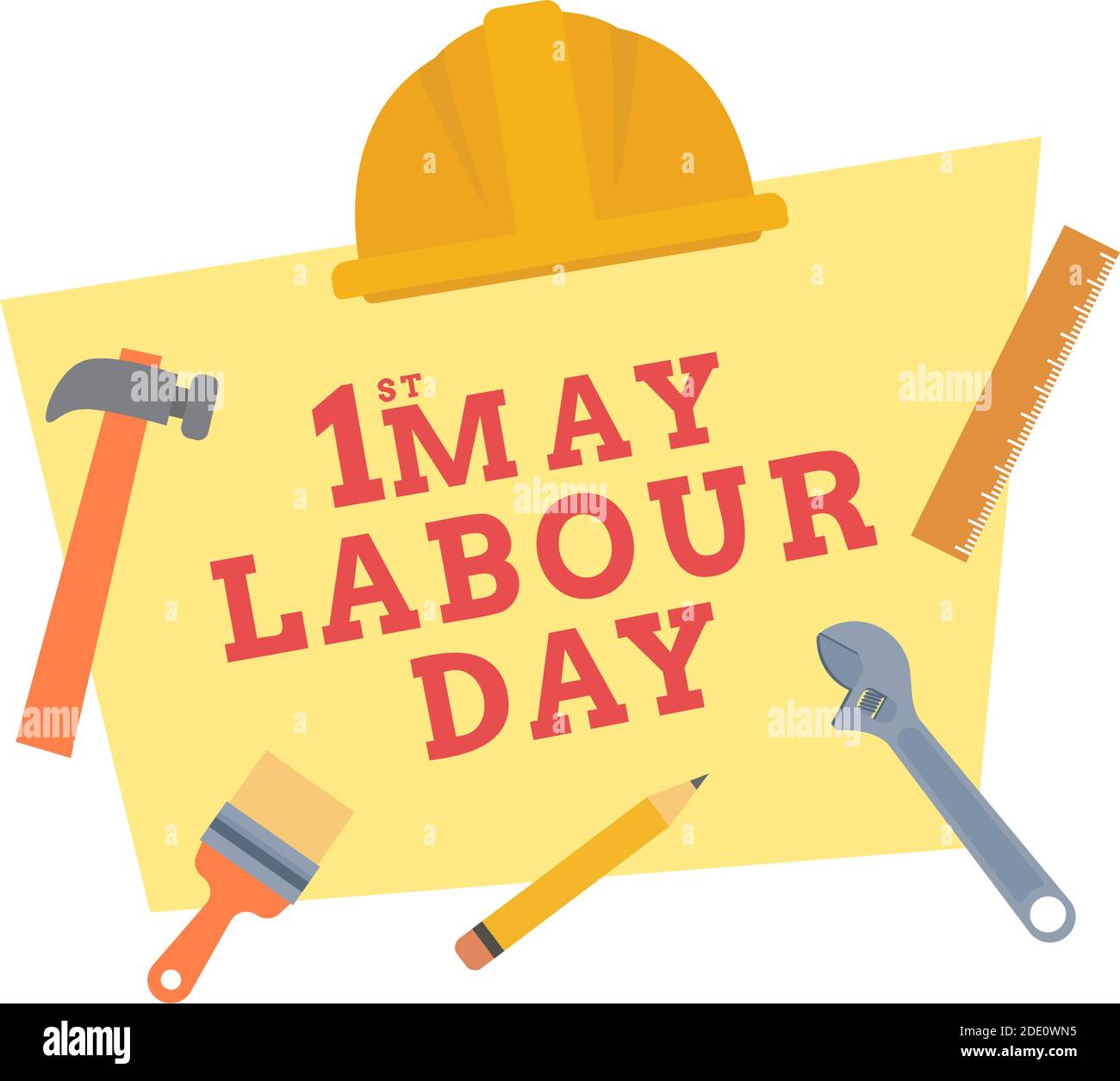 Labour day white picture mechanic worker - Vector Stock Vector Image ...