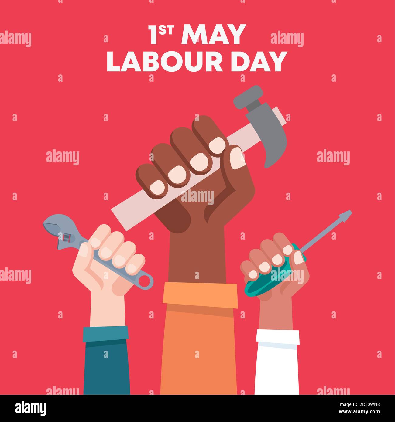 Labour day red picture mechanic worker - Vector Stock Vector Image ...
