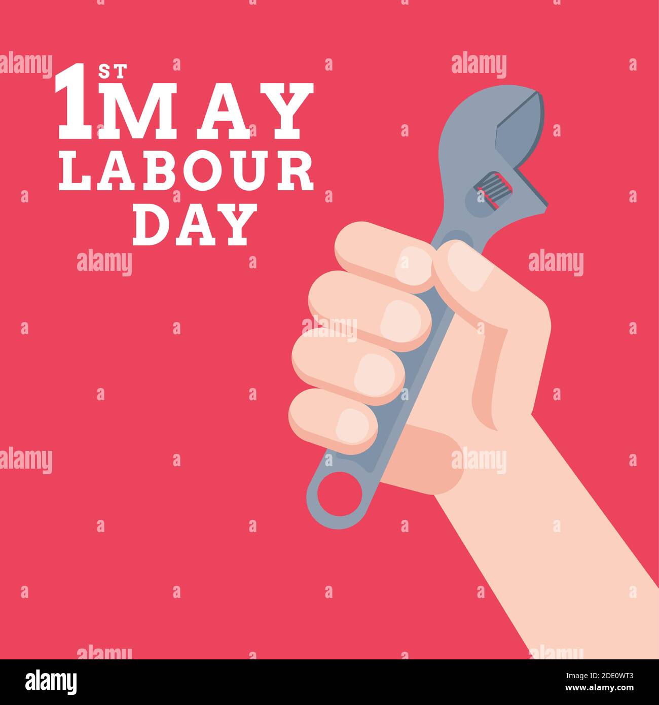 Labour day red picture mechanic worker - Vector Stock Vector Image ...