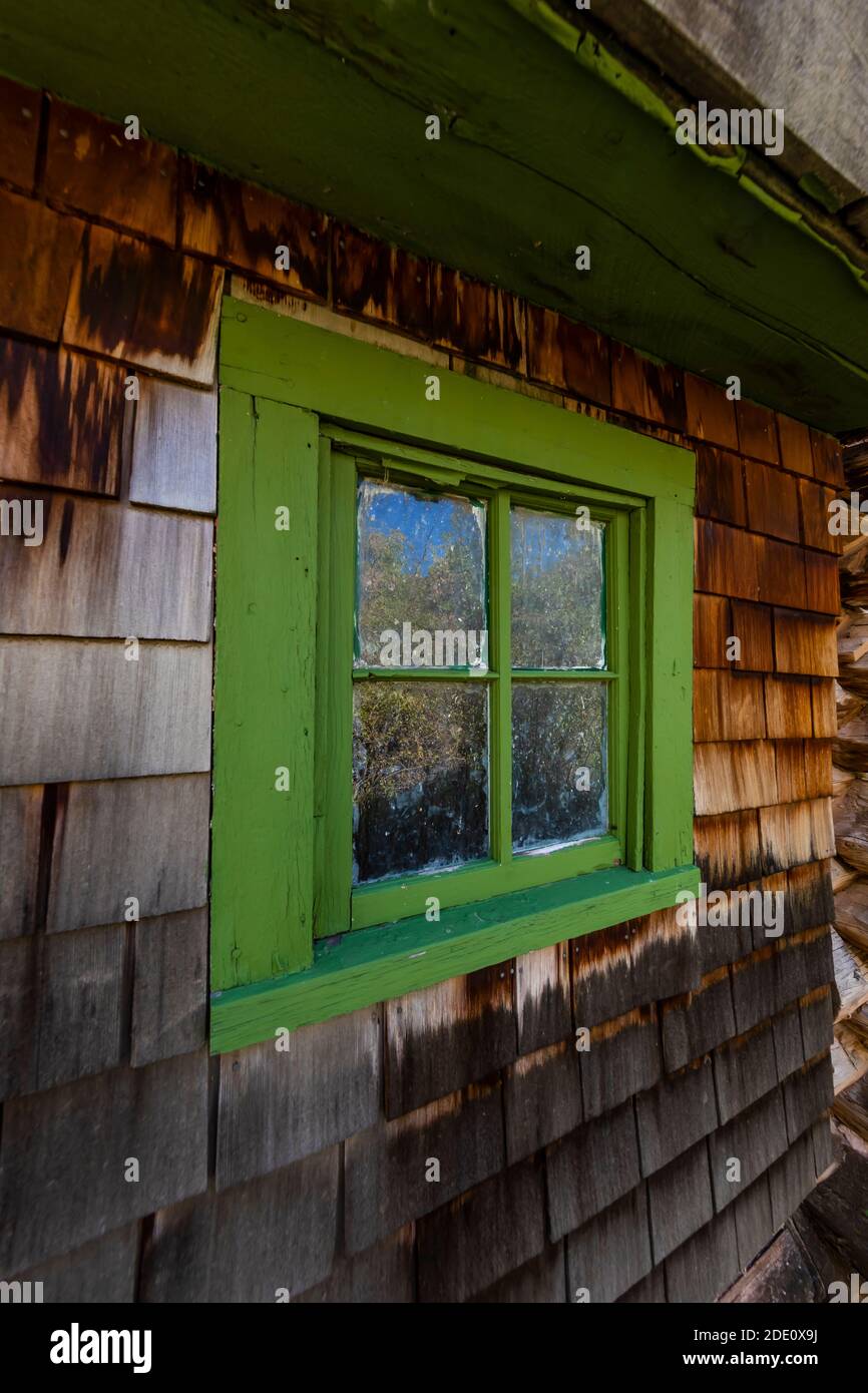 Window in ranch house at Caroline Lockhart Historic Ranch Site in ...