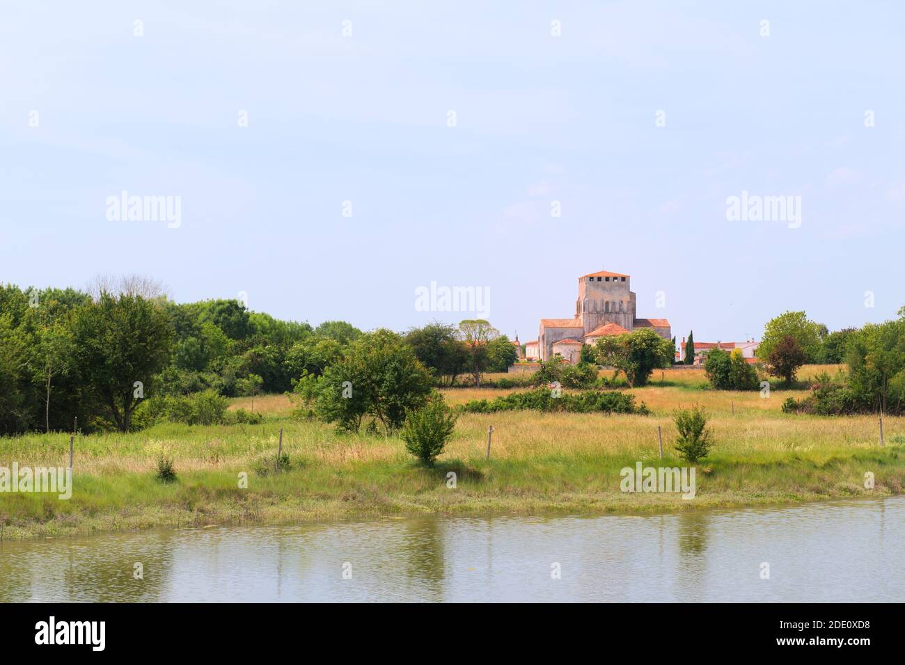 Landscape with Village in the French Charente Maritime Stock Photo - Alamy