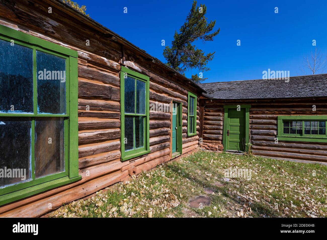Ranch house at Caroline Lockhart Historic Ranch Site in Bighorn Canyon ...