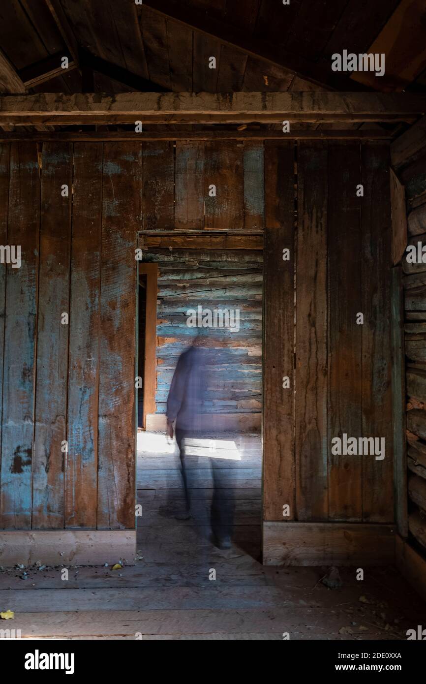 Karen Rentz walking through ranch house at Caroline Lockhart Historic ...