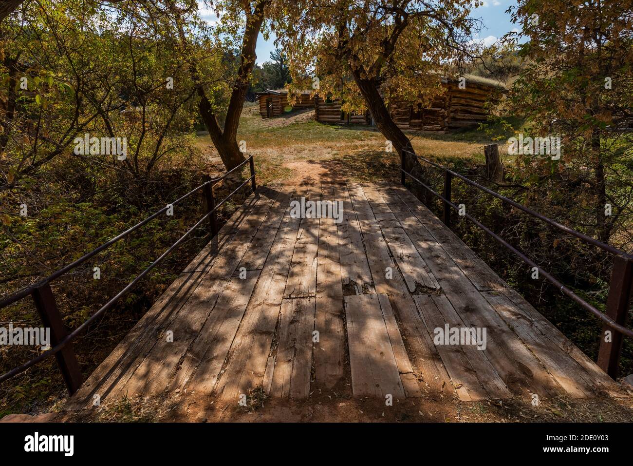 Bridge from Home to livestock barns at Caroline Lockhart Historic Ranch ...