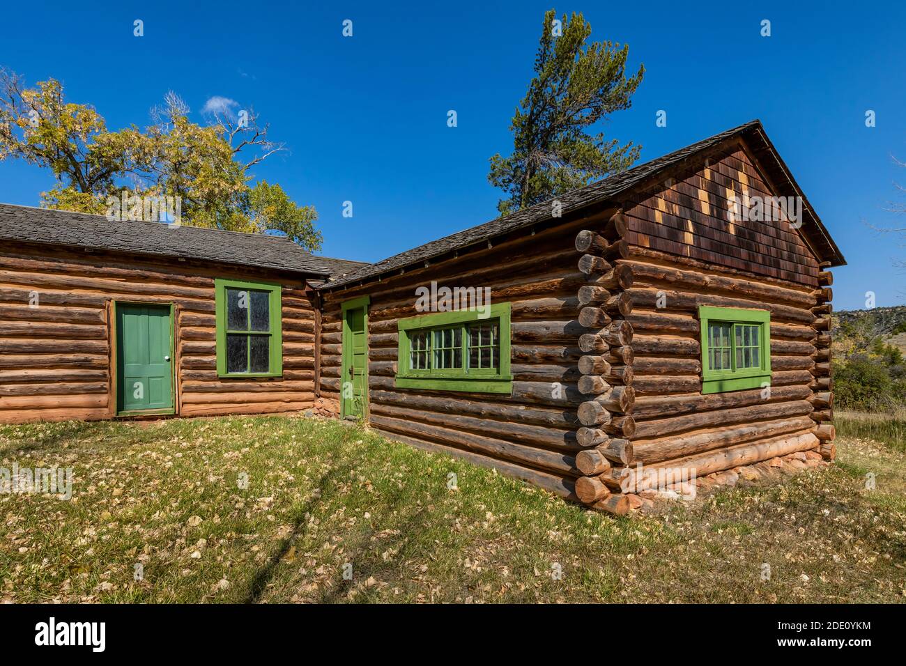 Ranch house at Caroline Lockhart Historic Ranch Site in Bighorn Canyon ...