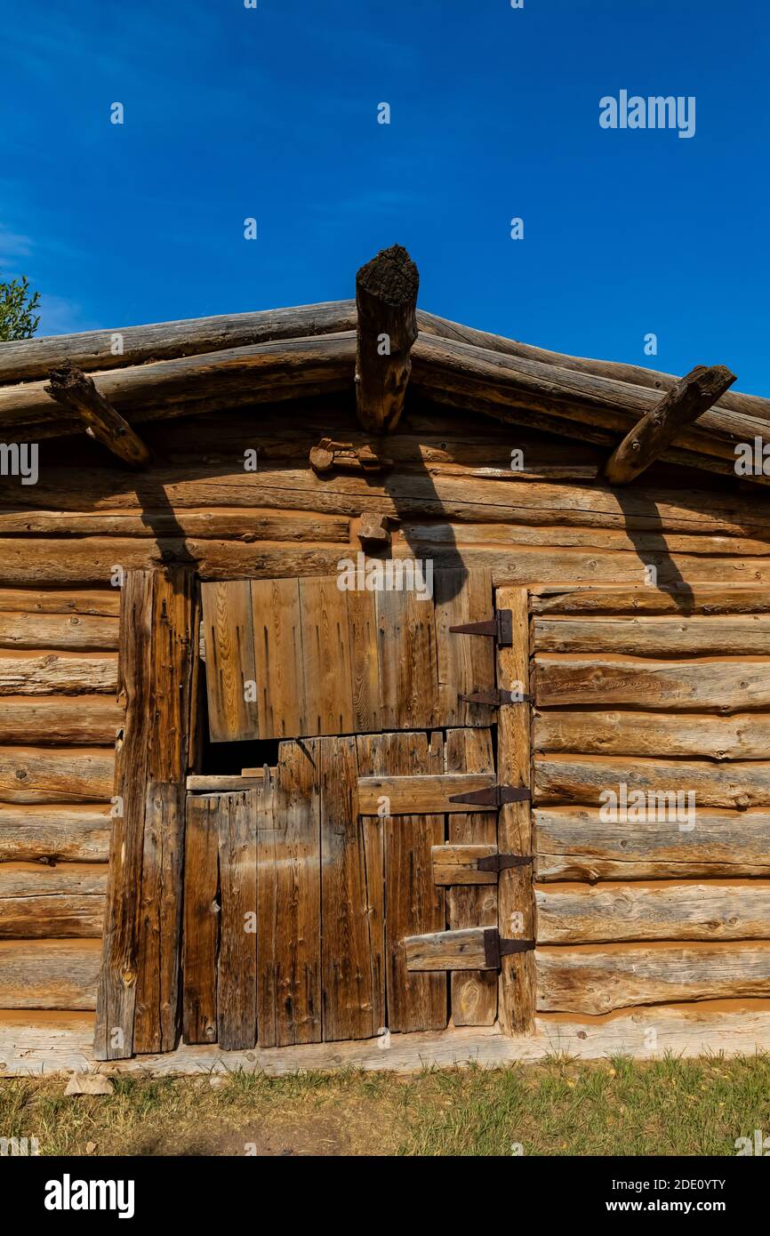 Barn at the historic Ewing-Snell Ranch at Bighorn Canyon National ...