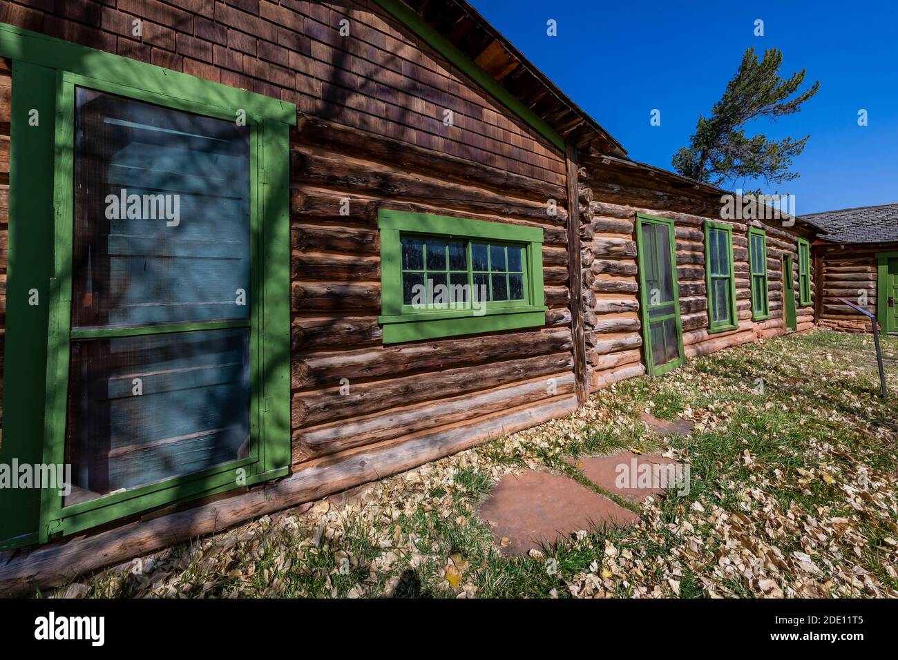 Ranch house at Caroline Lockhart Historic Ranch Site in Bighorn Canyon ...