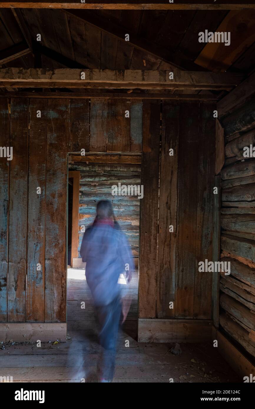 Karen Rentz walking through ranch house at Caroline Lockhart Historic ...