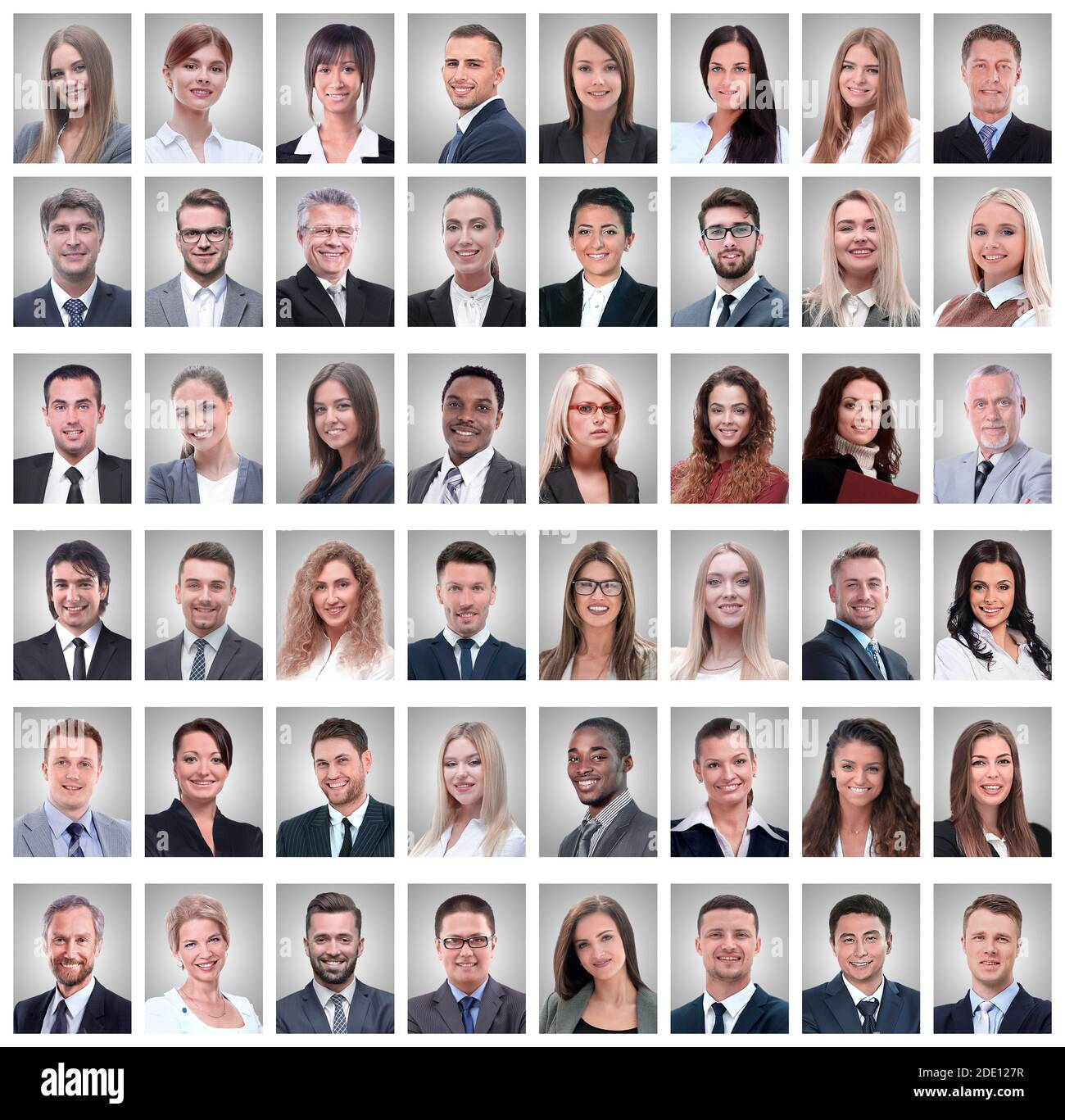 portraits of successful young businessmen isolated on white Stock Photo ...