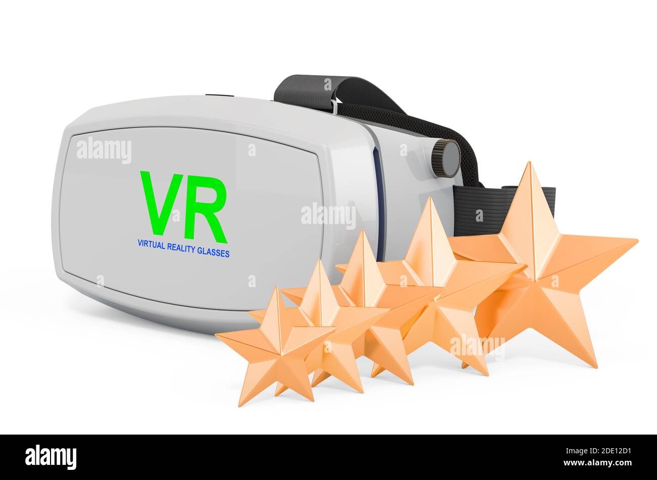 Customer rating of virtual reality glasses VR concept. 3D rendering ...
