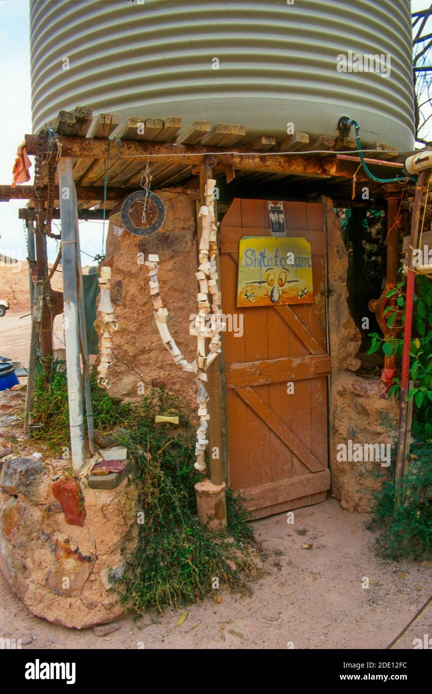 Crocodile Harry's water tank and latrine, Coober Pedy, outback South ...