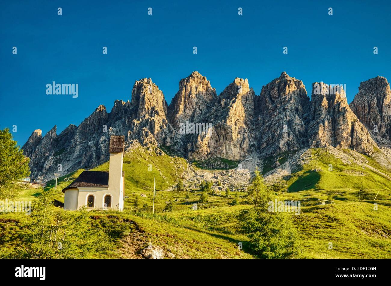 church in the mountains og dolomites, chapel in val gardena south tyrol ...