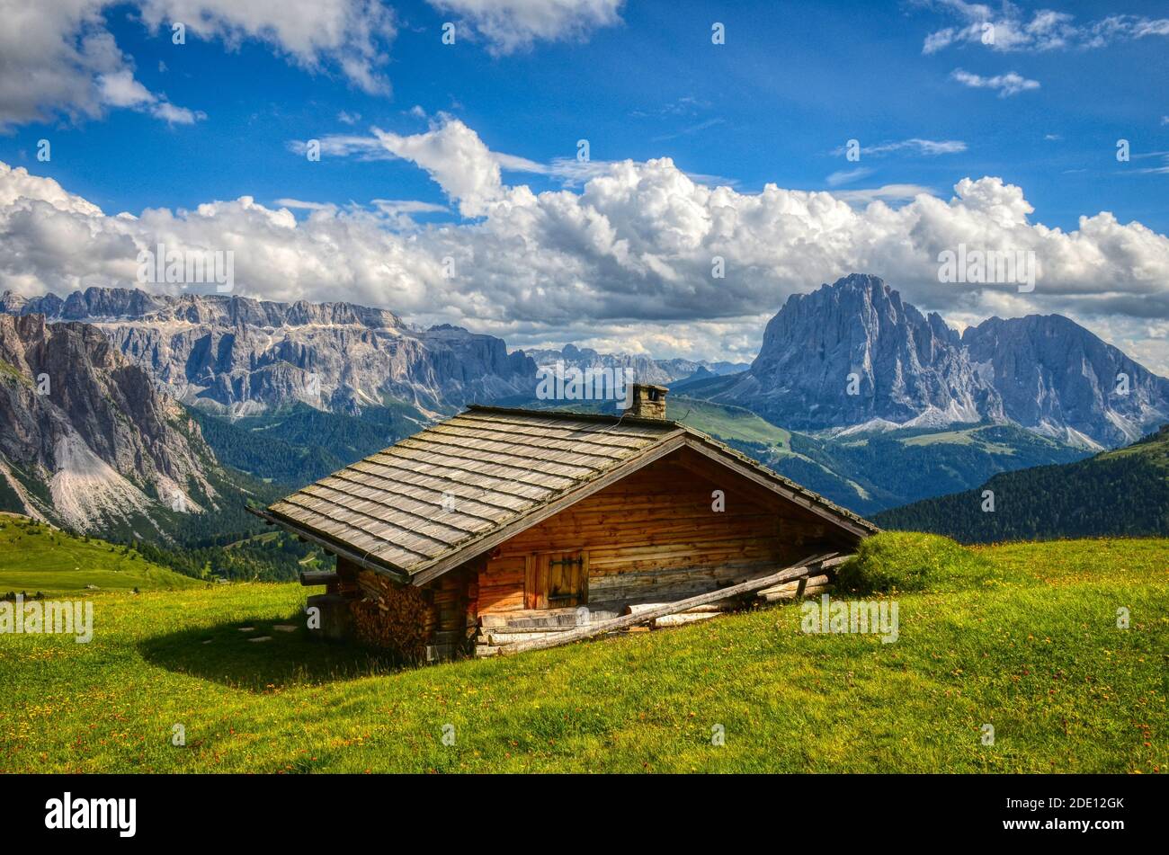 alp hut in val gardena in the dolomites, south tyrol italy. photo from ...