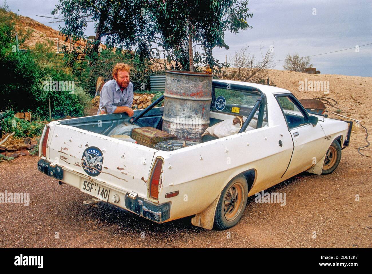 Opal miner at Coober Pedy, outback South Australia Stock Photo - Alamy