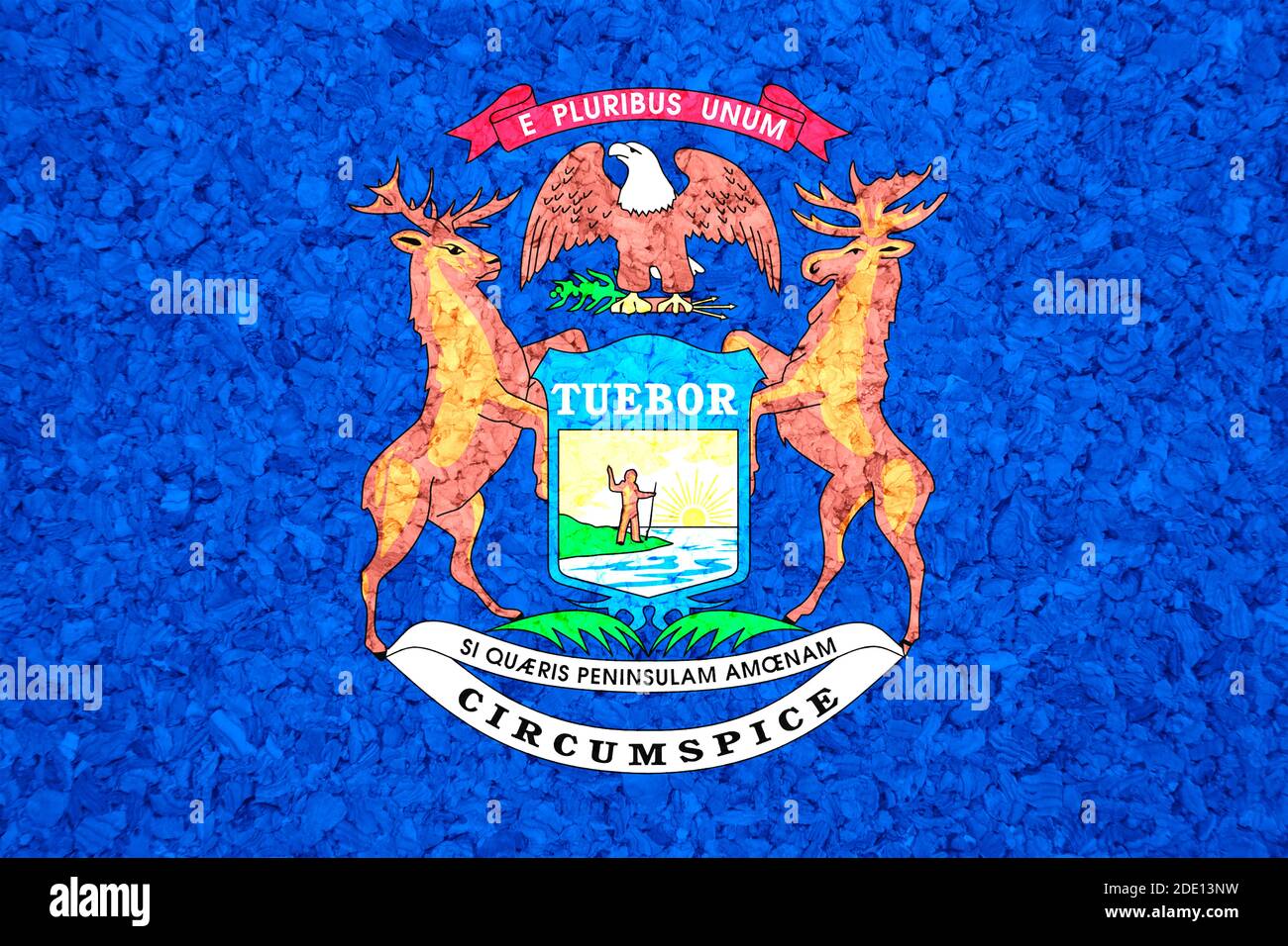 Michigan state flag hi-res stock photography and images - Alamy